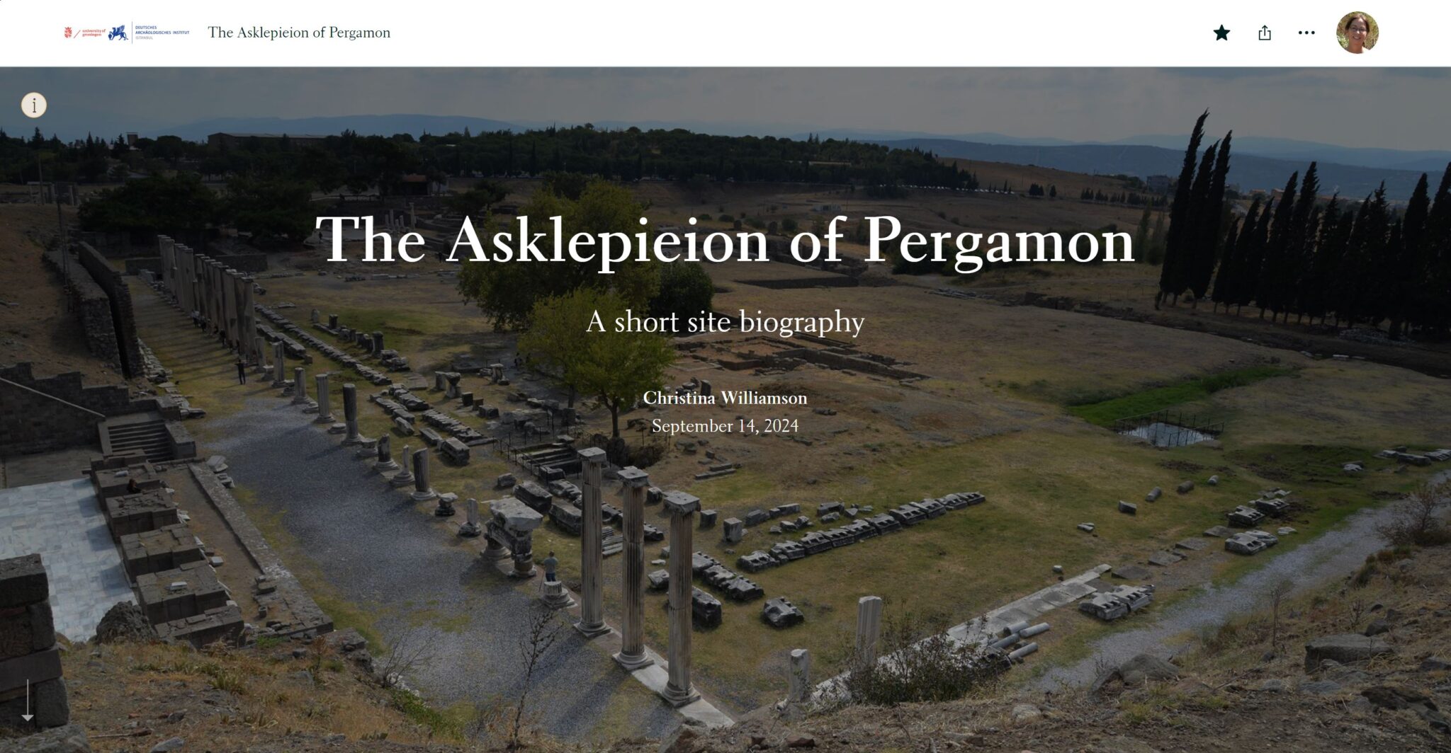 Deep-mapping the Asklepieion in Story Maps - deep-mapping sanctuaries